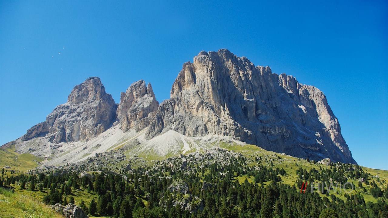 Umrundung des Langkofel und Plattkofel vom Sellajoch Umrundung des Langkofel und Plattkofel vom Sellajoch
